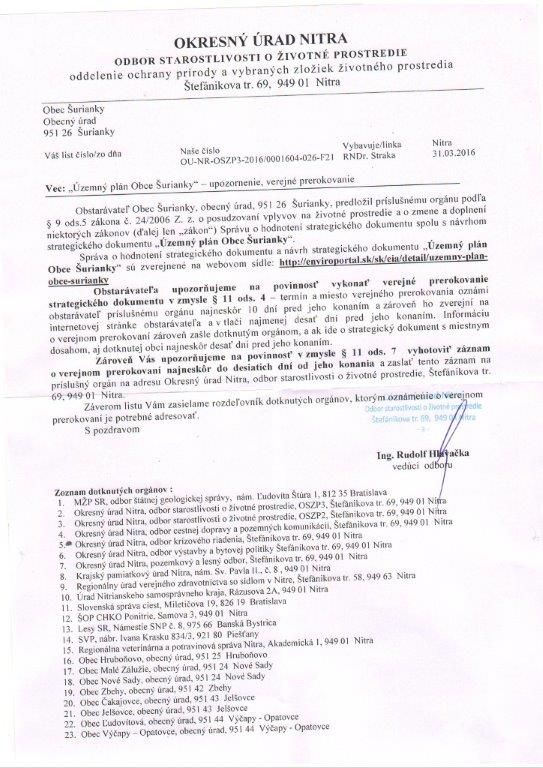 Územný plán rozvoja obce | obecsurianky.sk